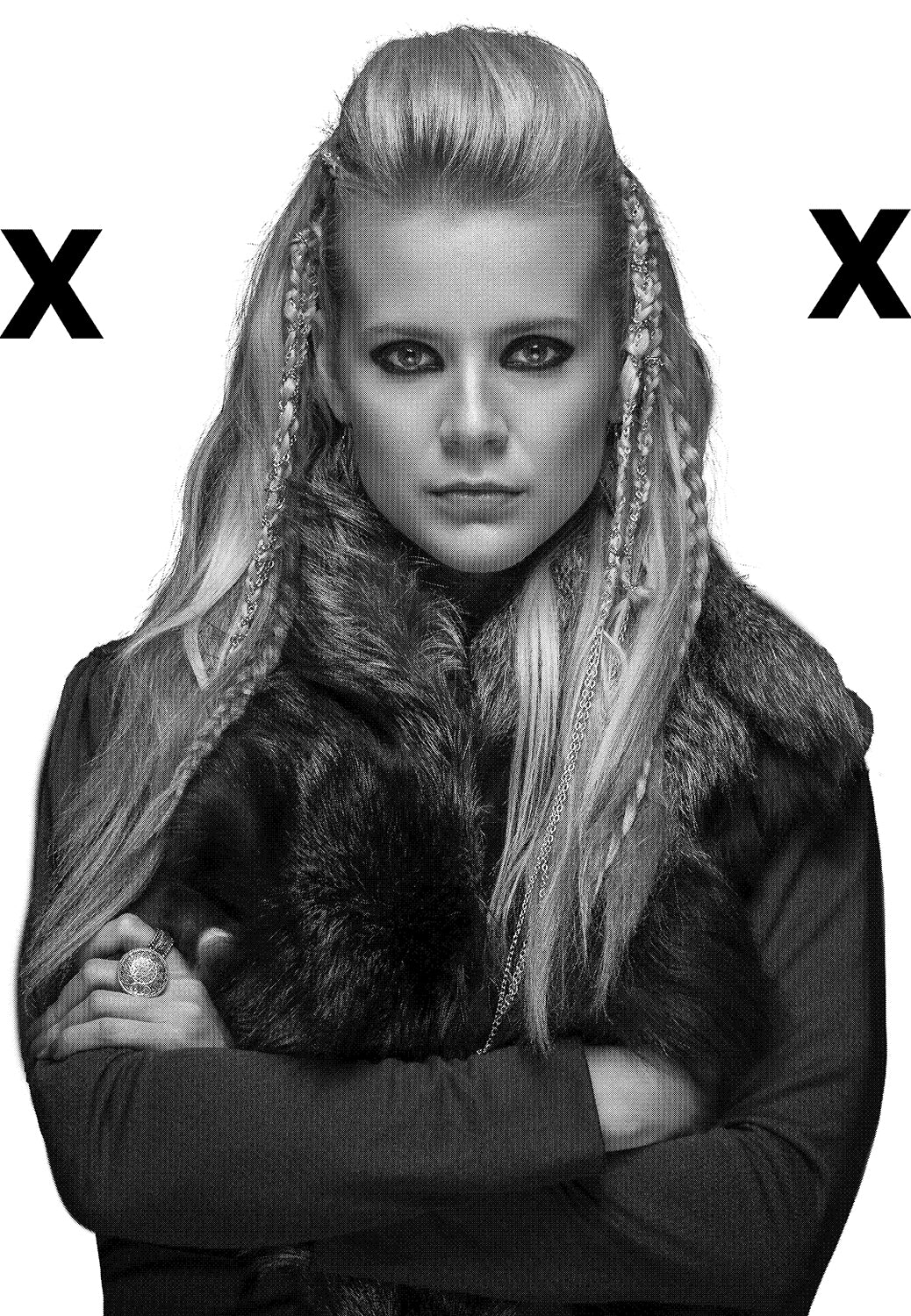 Elegant Scandinavian warrior viking woman- Blond woman - Airbrush Sten ...