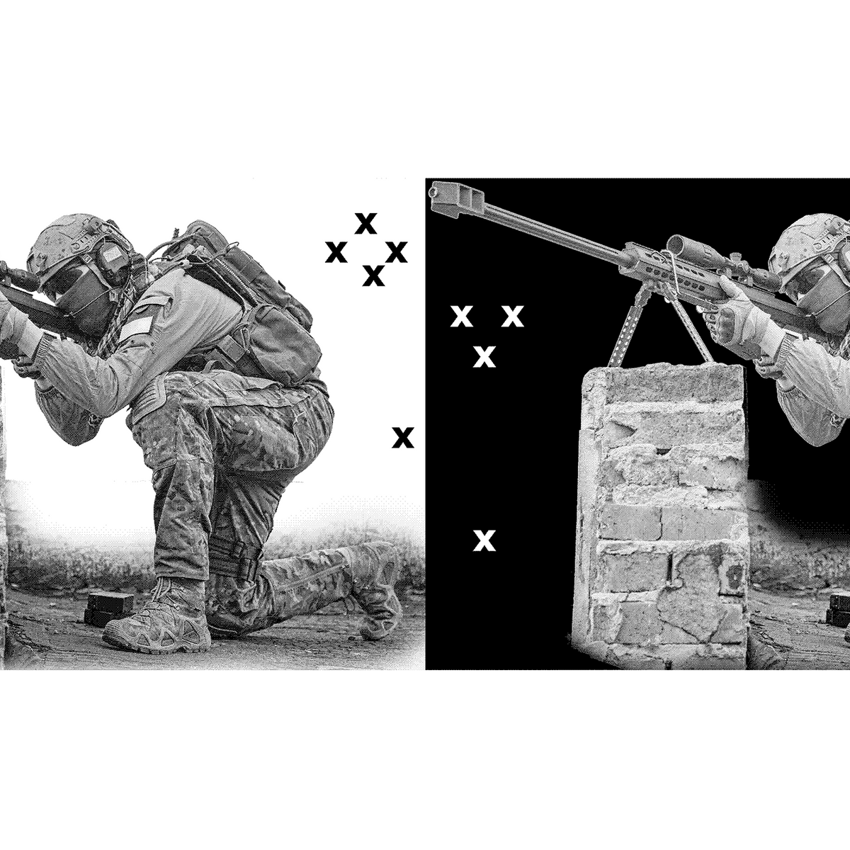 Sniper with .50 cal -Airbrush Stencil – HD Stencils LLC